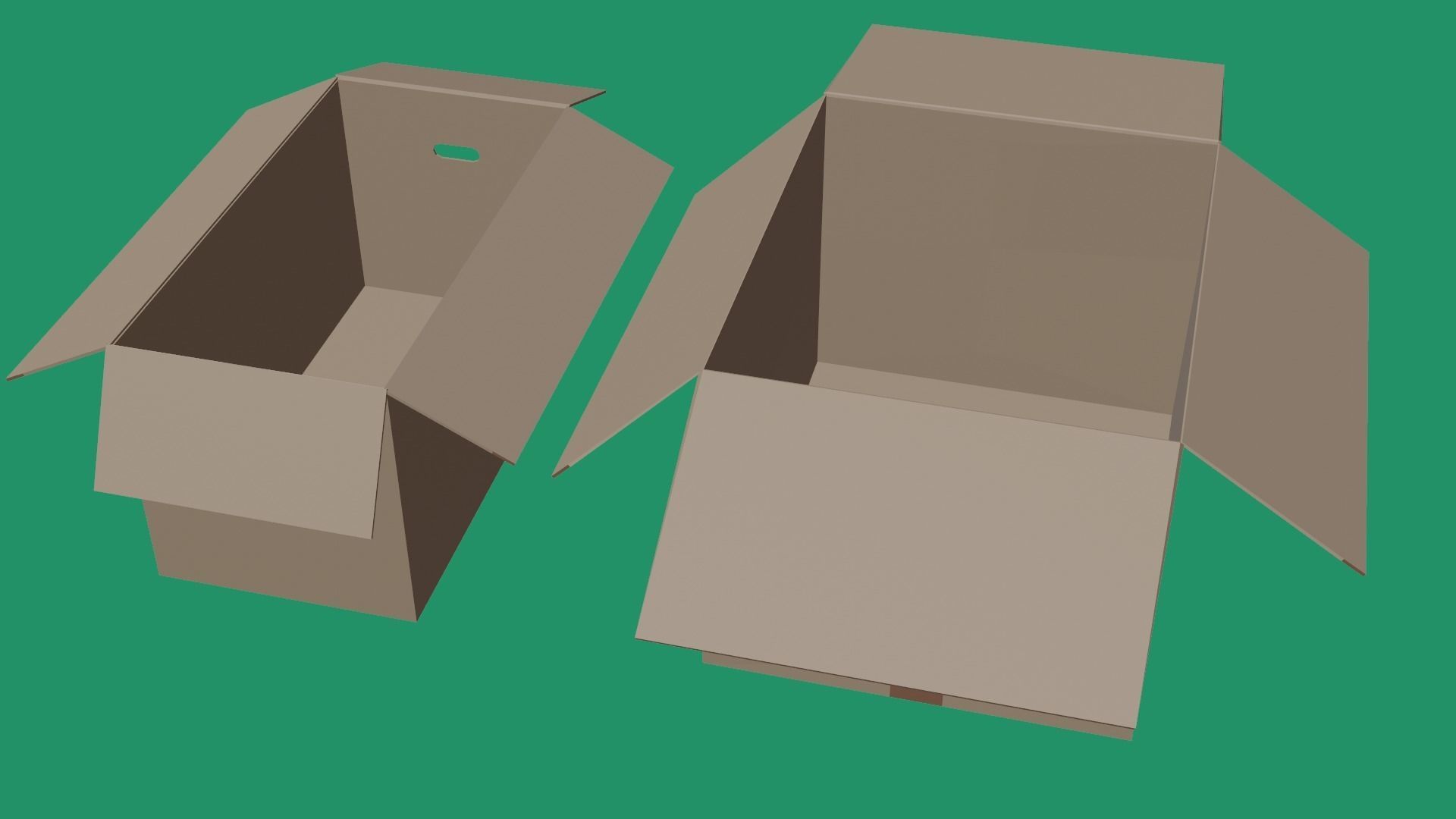 3D model Low Poly Openable Cardboard Box Pack VR / AR / low-poly | CGTrader