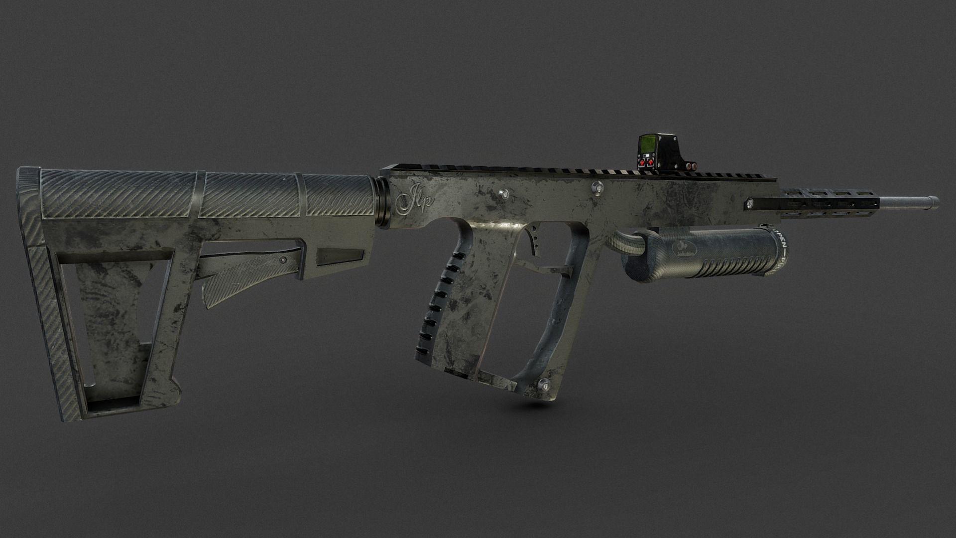 3D model Custom Assault Rifle VR / AR / low-poly | CGTrader