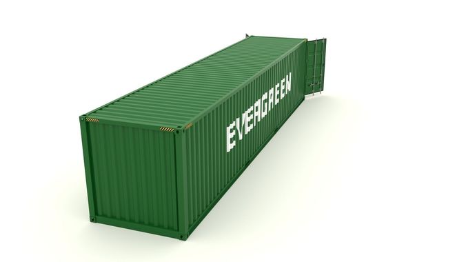 Shipping Container Evergreen 3D Model OBJ FBX STL BLEND DAE MTL ...