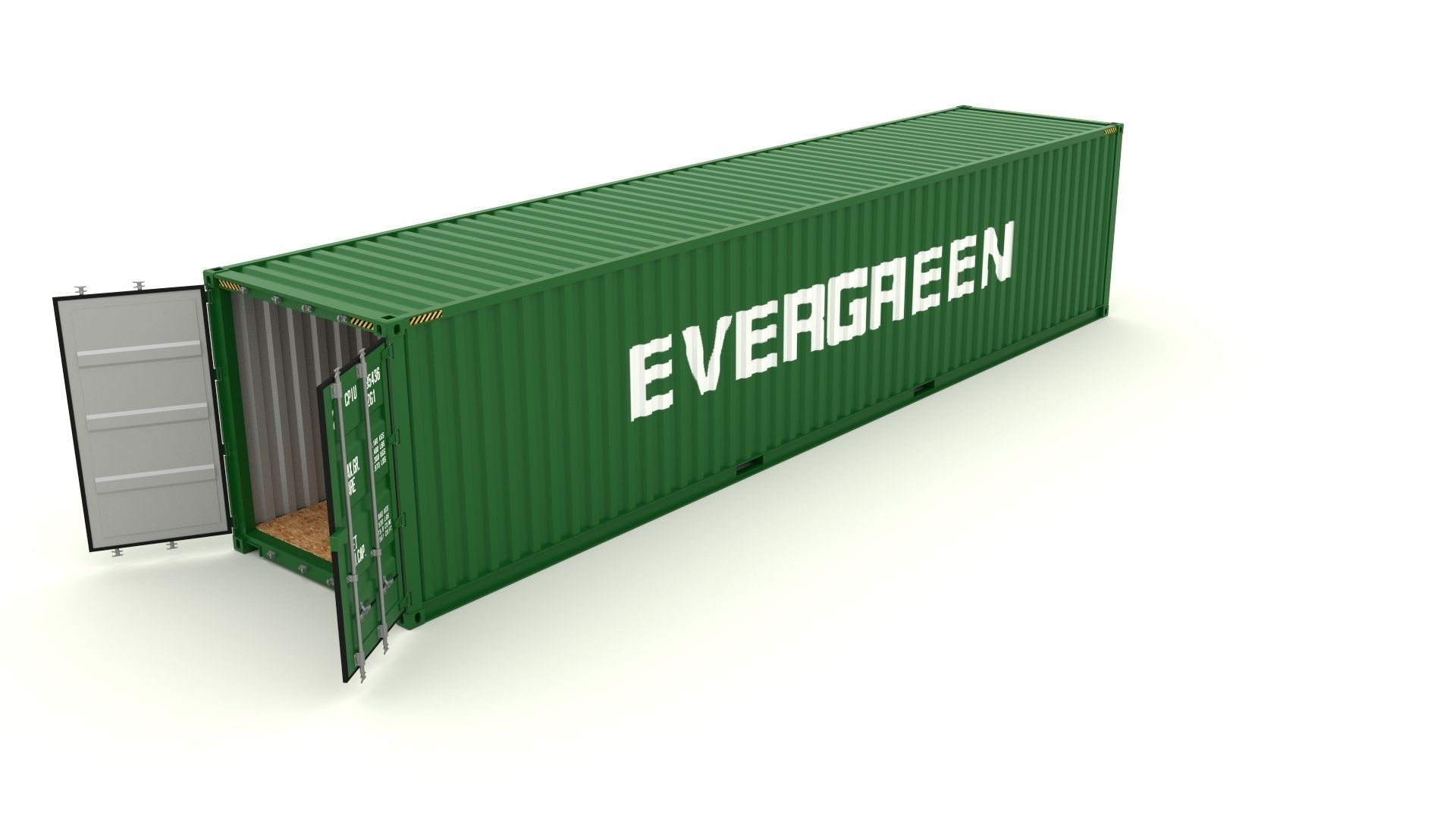 Shipping Container Evergreen 3D Model .obj .fbx .stl .blend .dae ...