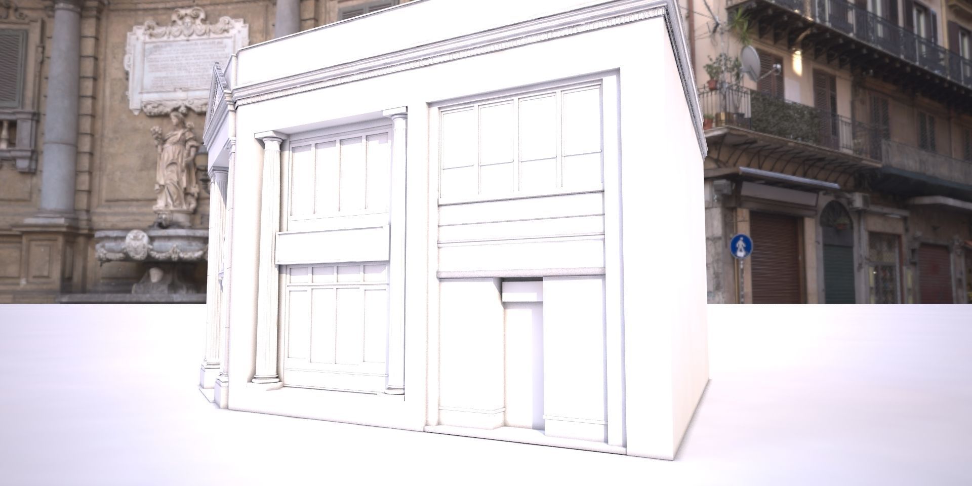 Context Entourage Building Neo Clasical 3D model | CGTrader