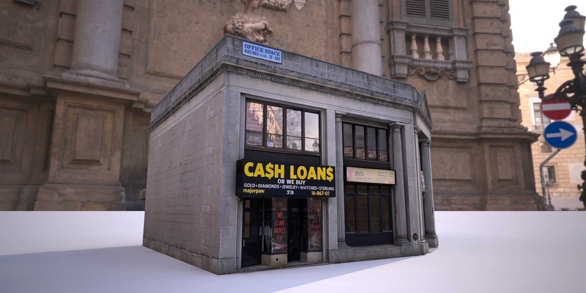 Context Entourage Building Neo Clasical 3D model | CGTrader