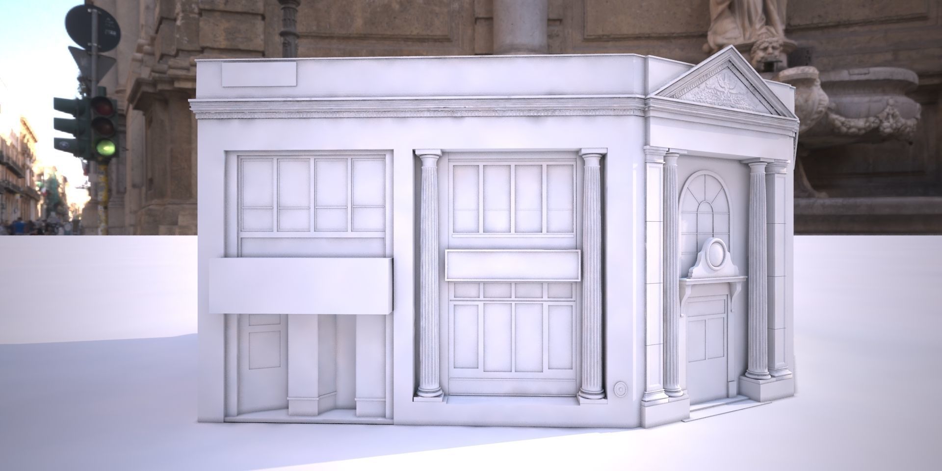 Context Entourage Building Neo Clasical 3D model | CGTrader