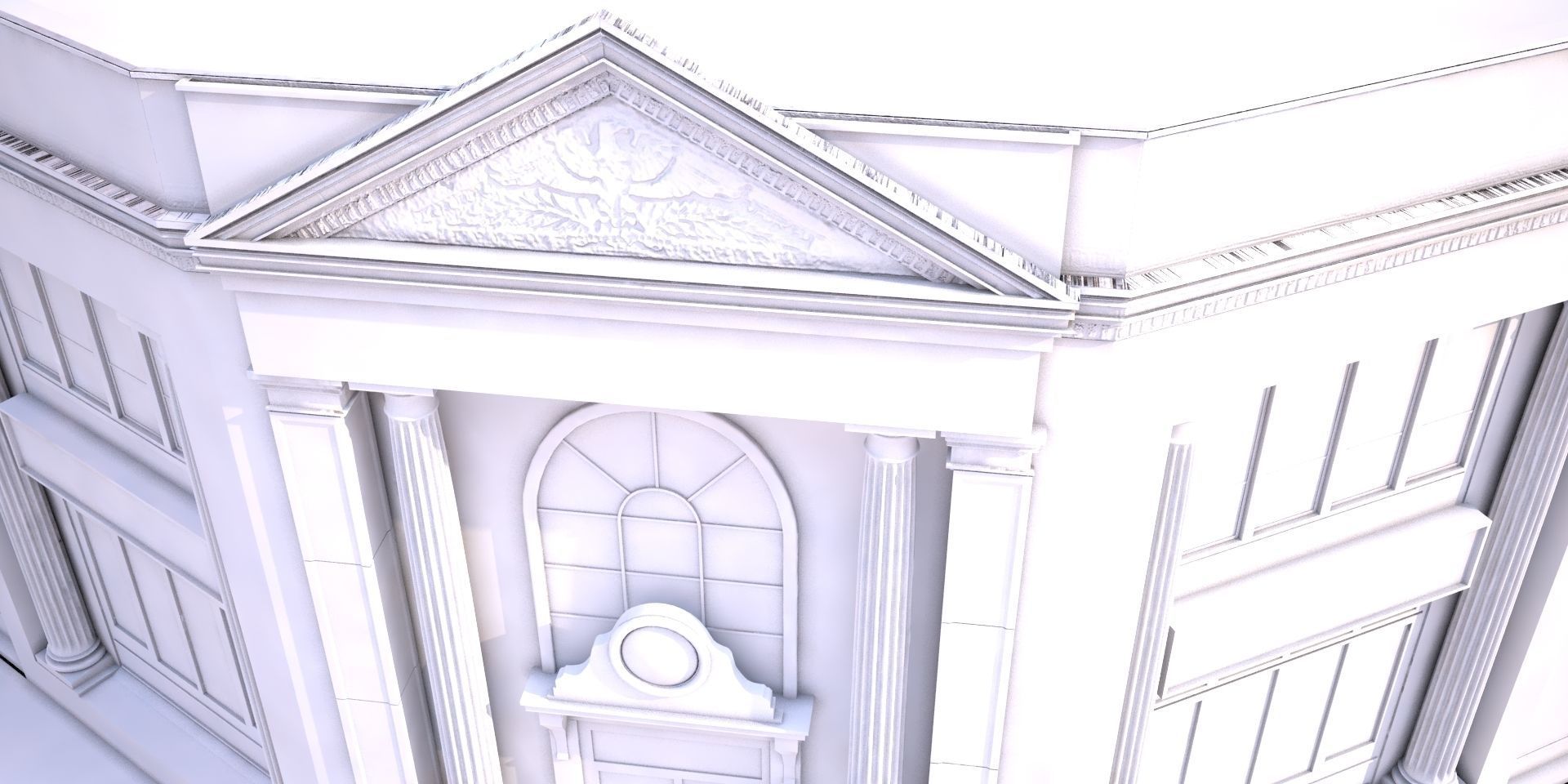 Context Entourage Building Neo Clasical 3D model | CGTrader