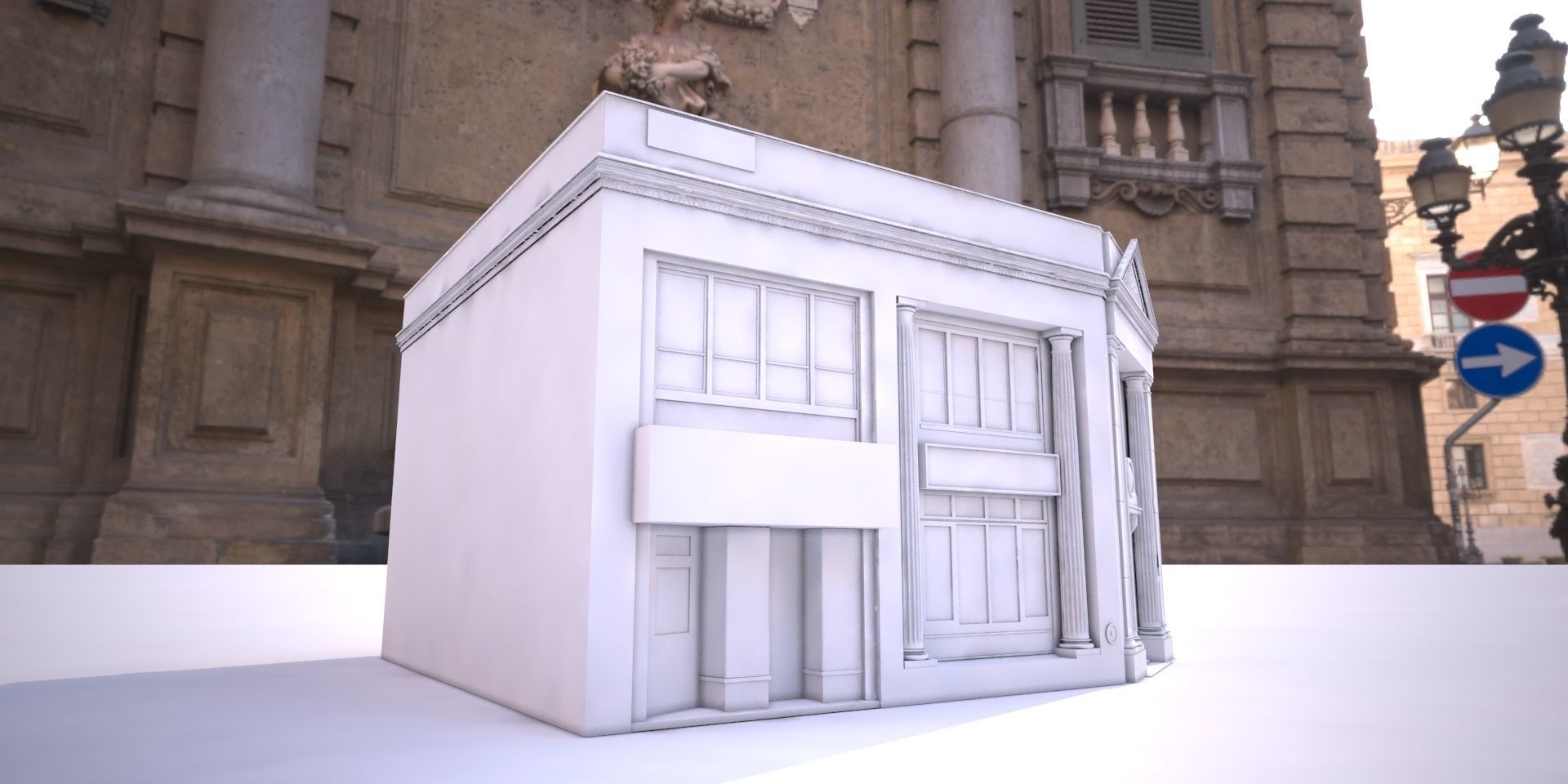 Context Entourage Building Neo Clasical 3D model | CGTrader