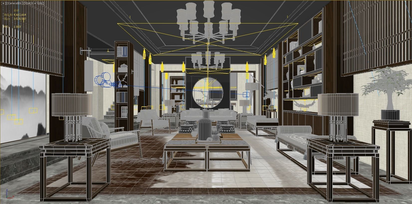 Chinese style interior 3D model | CGTrader