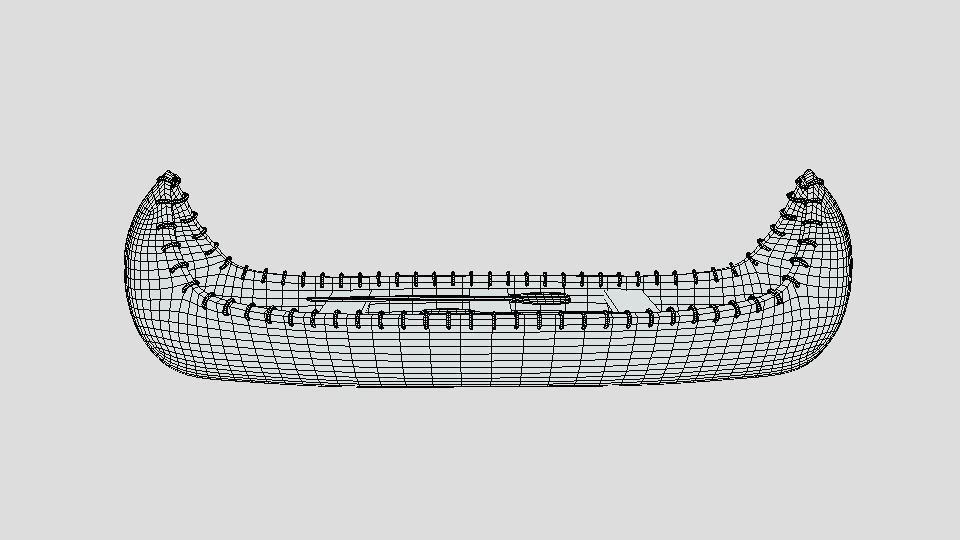 Cartoon Native American Indian Canoe 3D model | CGTrader