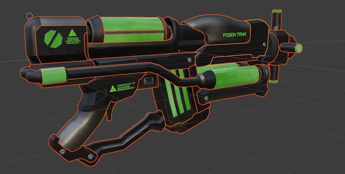 3D model Sci-Fi Poison Gun VR / AR / low-poly | CGTrader