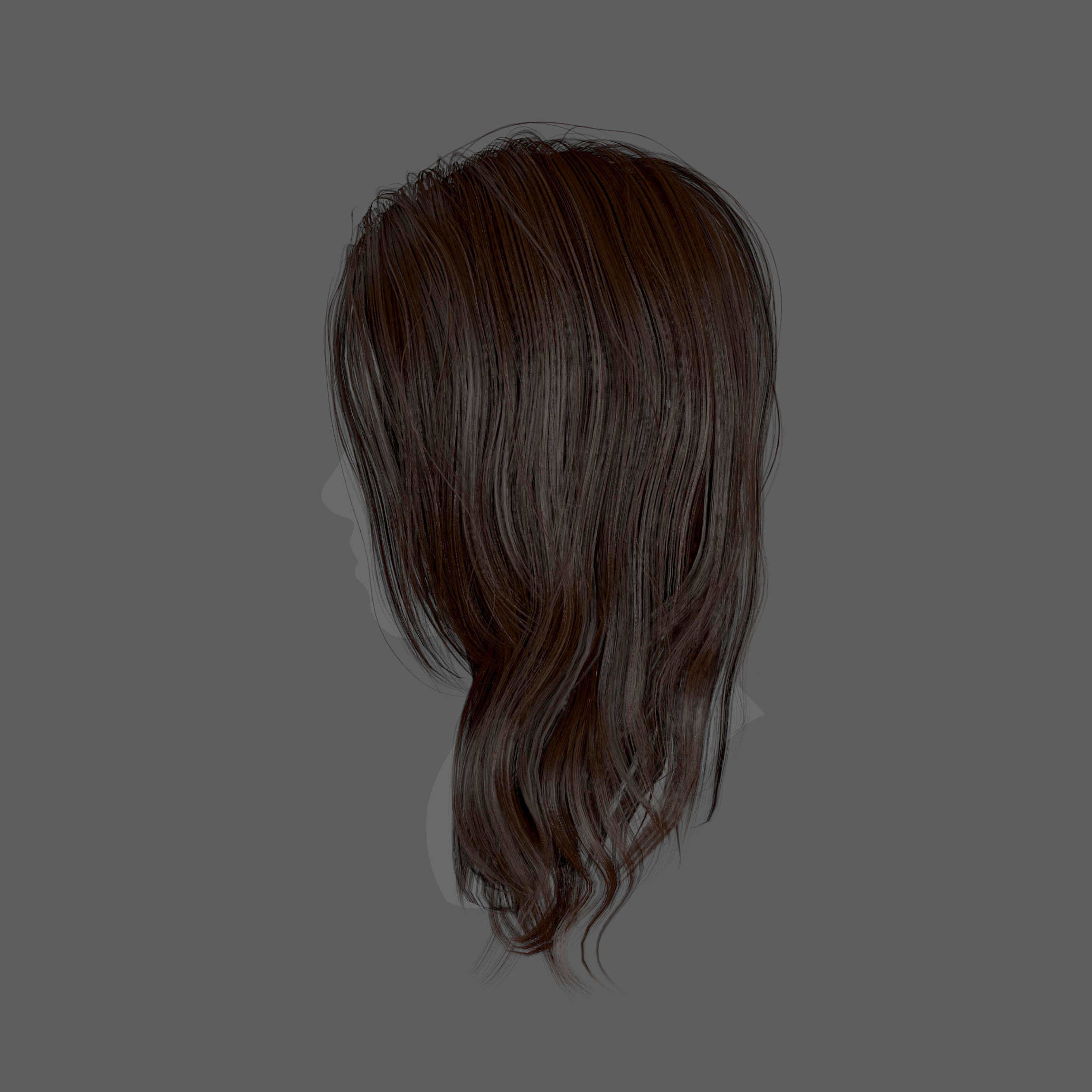 3D model Side Plait Realtime Hair VR / AR / low-poly | CGTrader