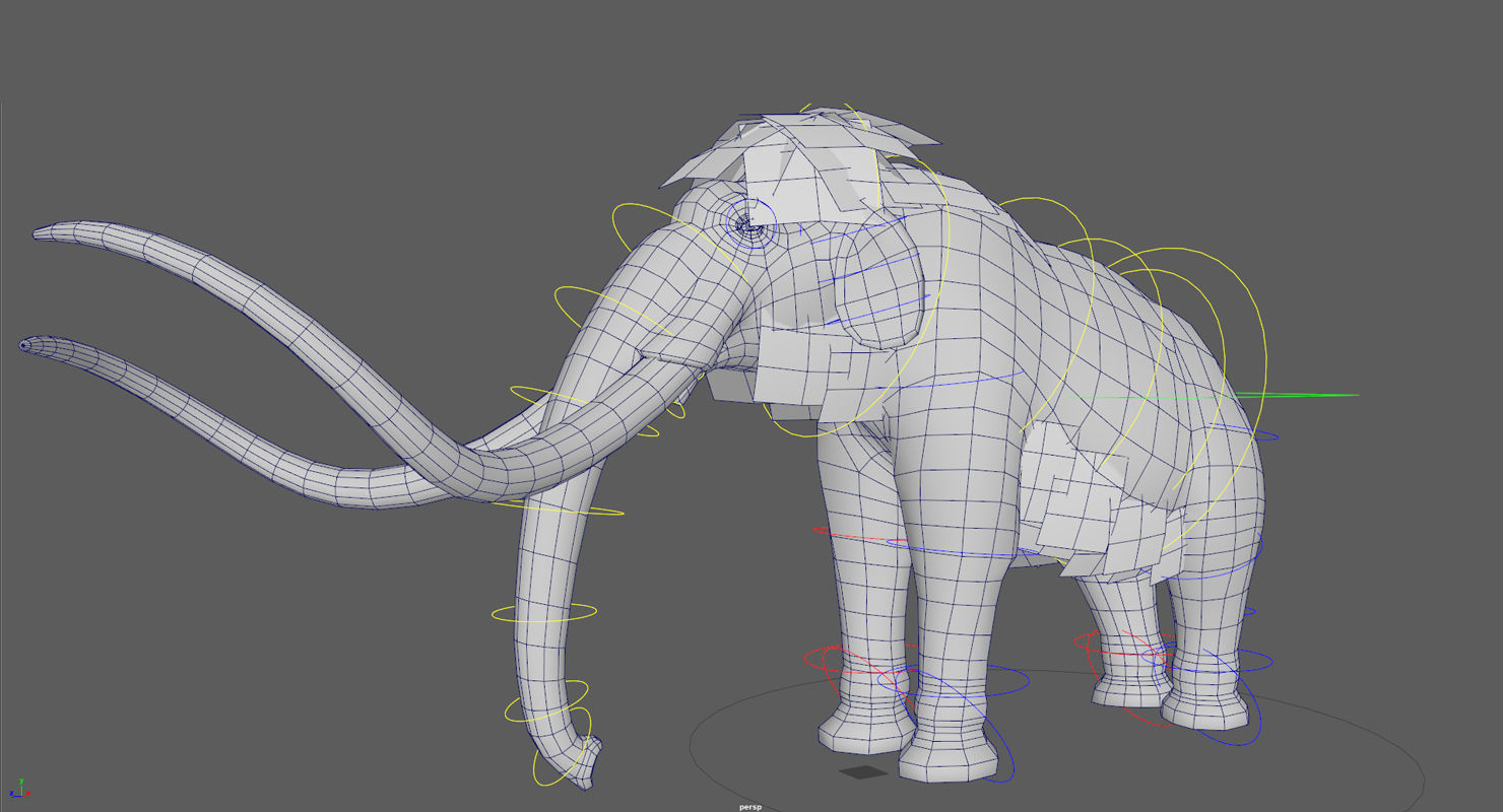 3D model Mammoth woolly with long tusks VR / AR / low-poly | CGTrader