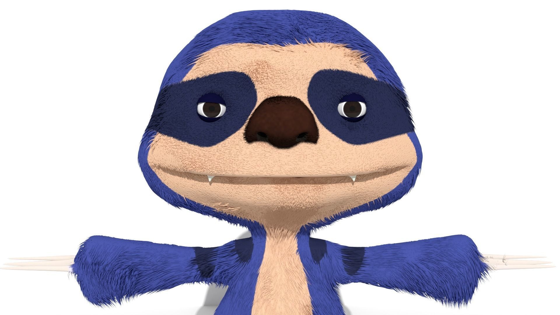 3D model Blue Sloth VR / AR / low-poly | CGTrader