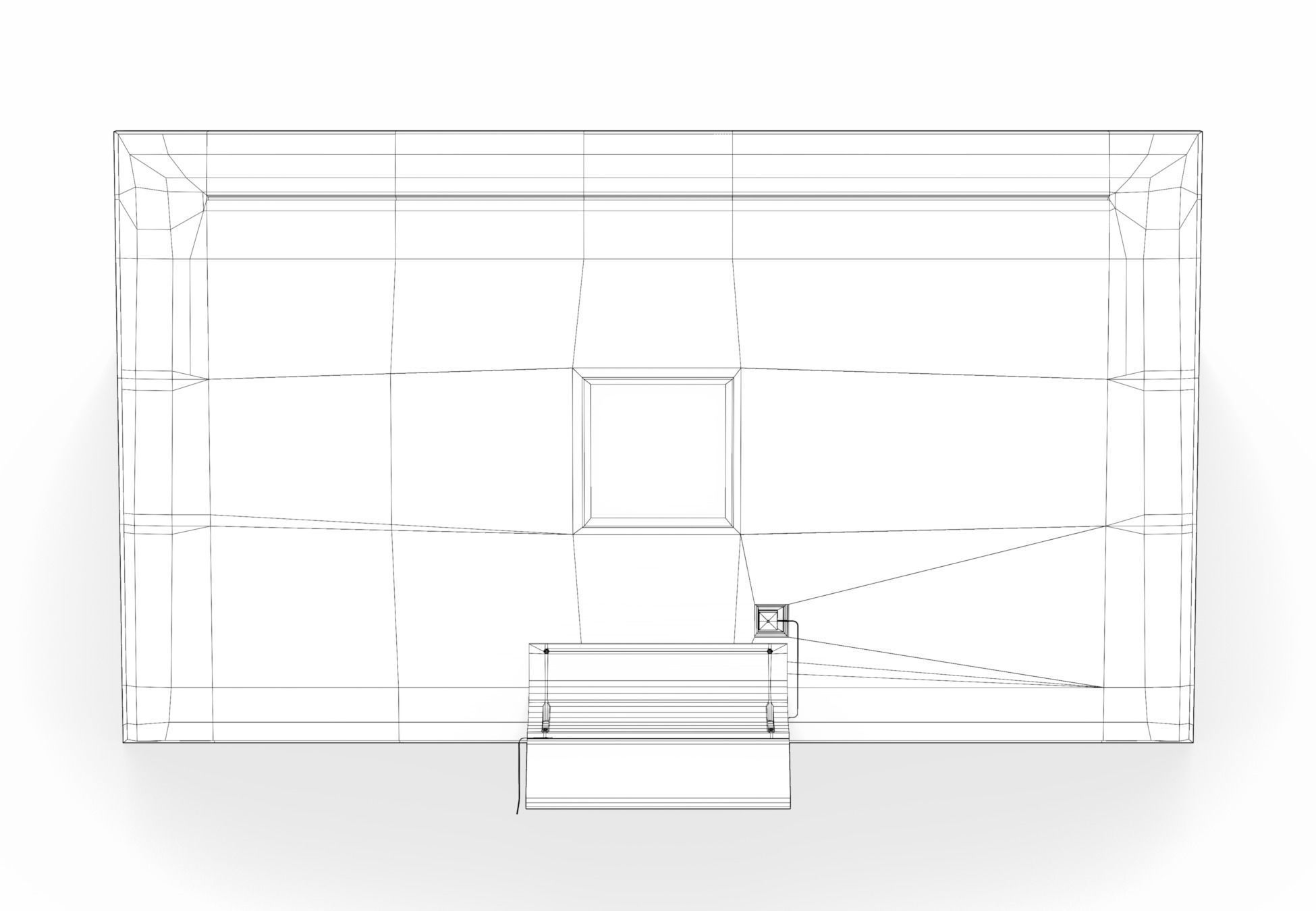 3D model Samsung TV Q90 Set - Television - Remote - Box VR / AR / low ...