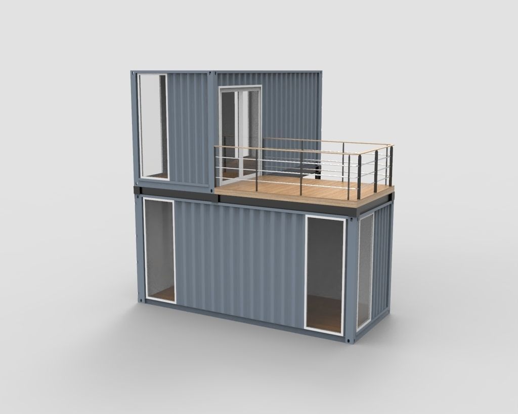 Shipping Container House 3D model | CGTrader