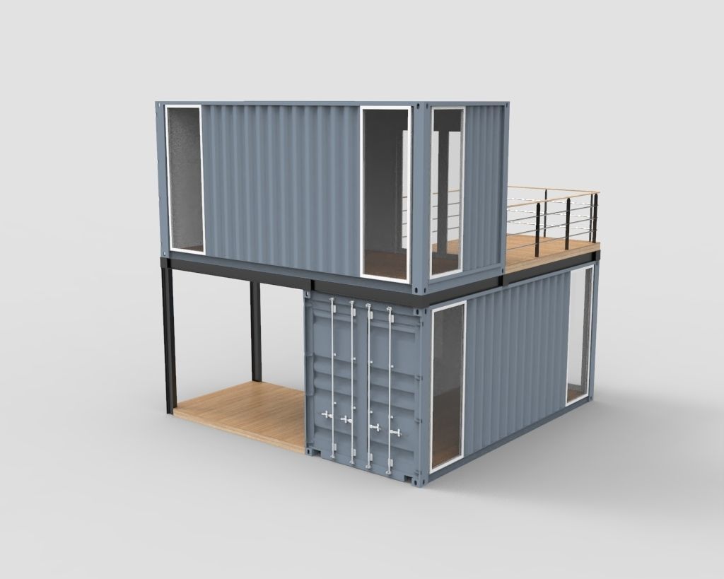 Shipping Container House 3D model | CGTrader