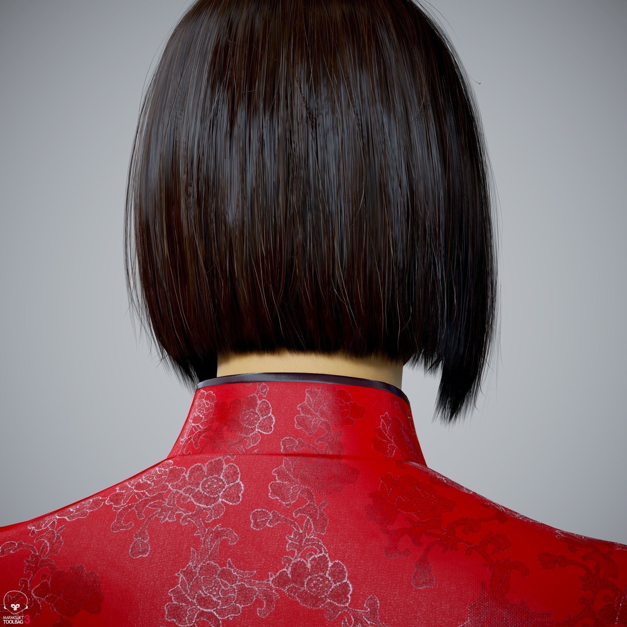 3D model Female Character - Iva - Chinese Dress VR / AR / low-poly ...