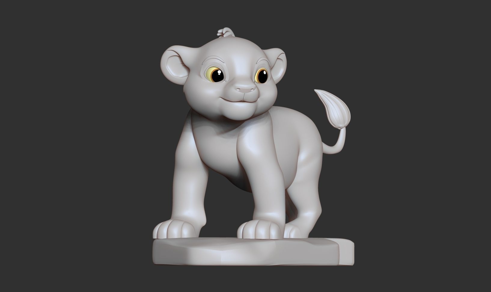 Young Simba 3D model 3D printable | CGTrader