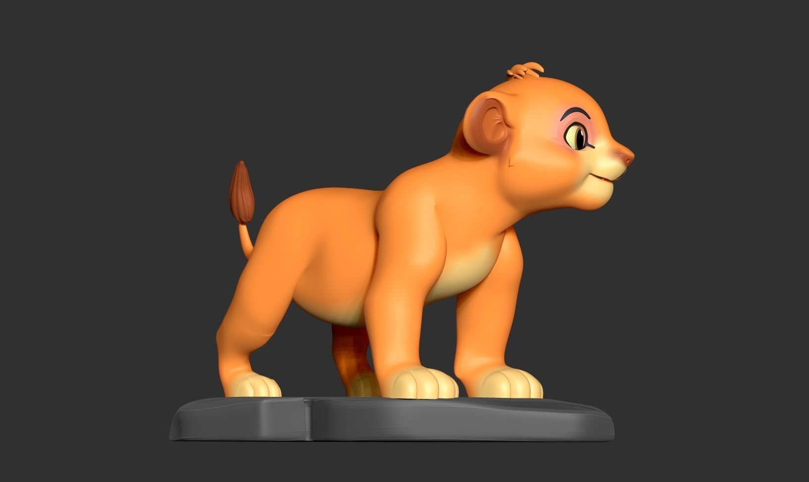 Young Simba 3D model 3D printable | CGTrader