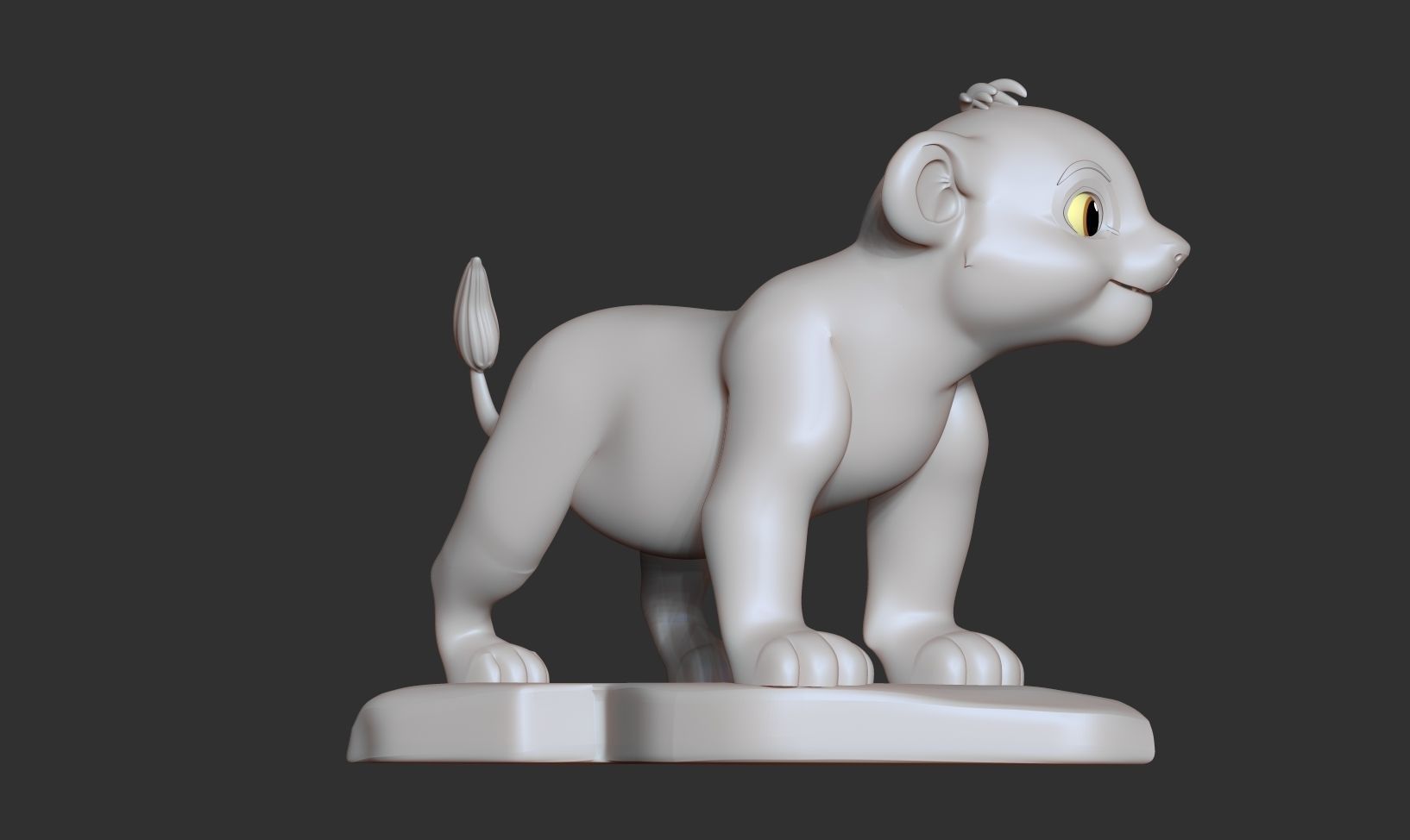 Young Simba 3D model 3D printable | CGTrader