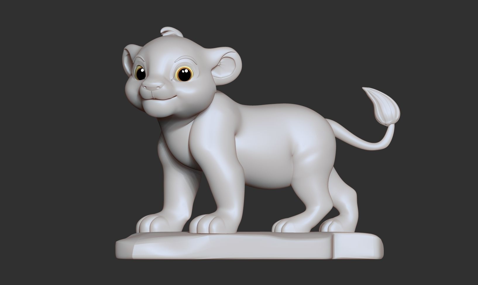 Young Simba 3D model 3D printable | CGTrader