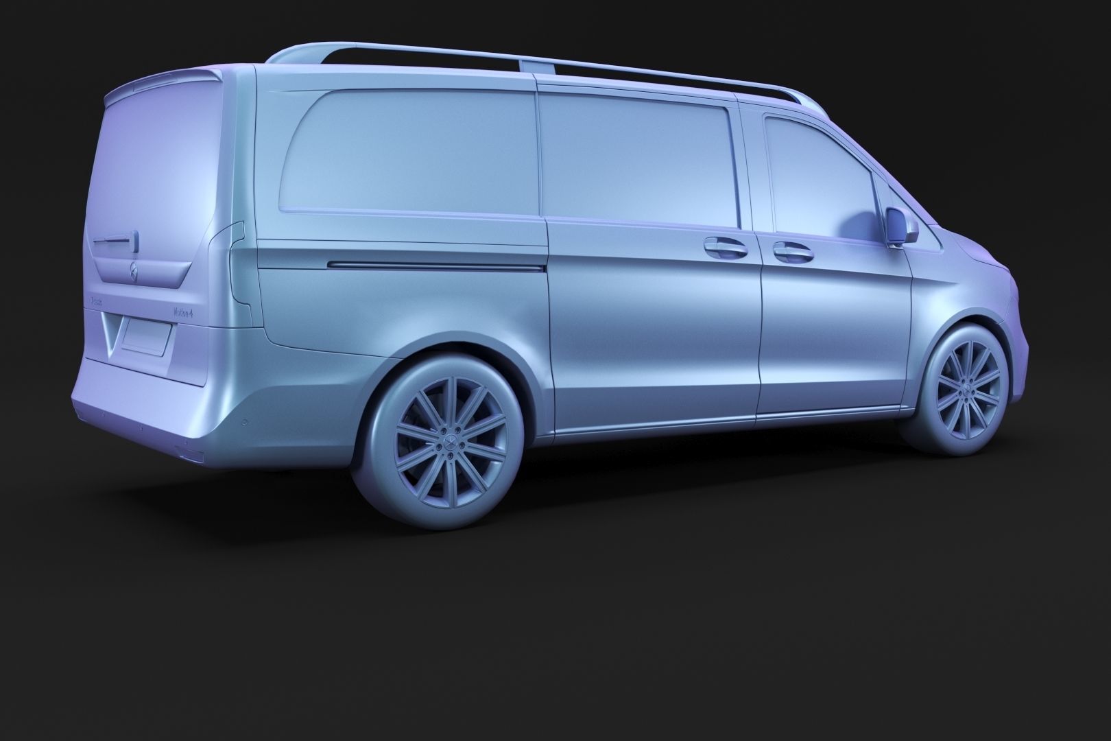 German luxury passenger van 3D model | CGTrader