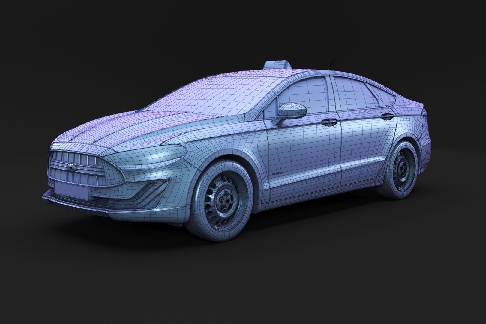 Modern New York yellow taxi cab 3D model | CGTrader