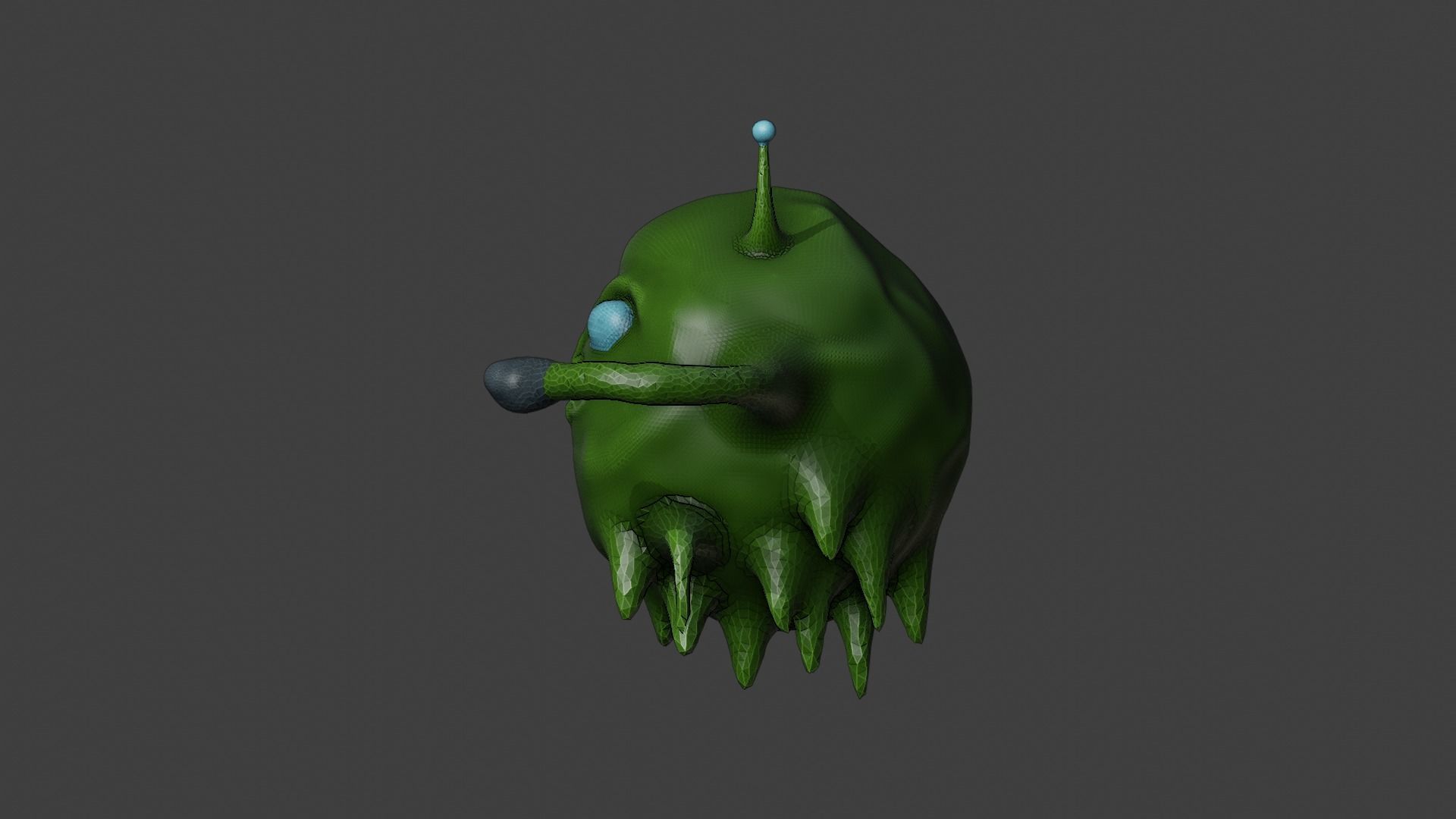 Germ Model alien with eyes free 3D model | CGTrader