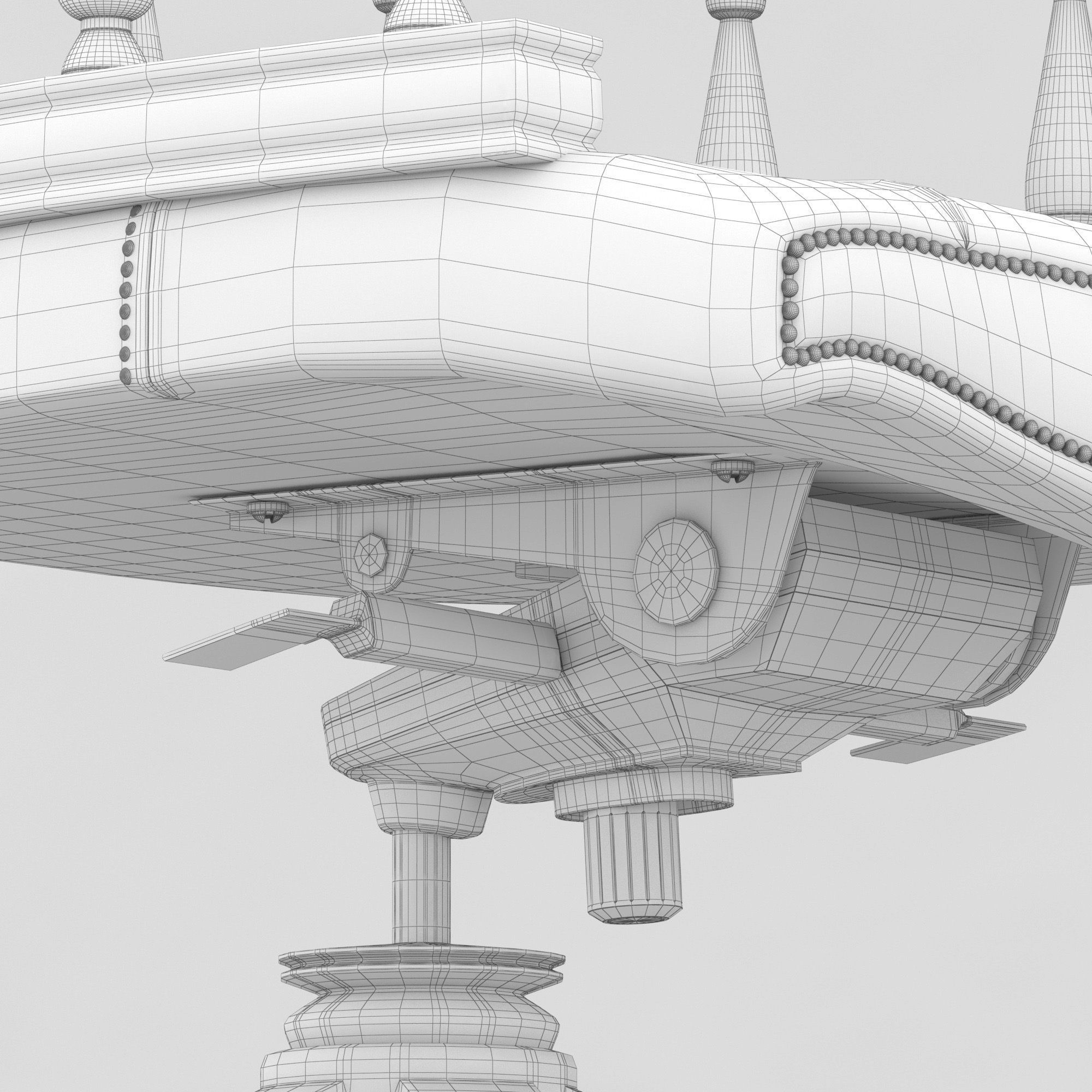 Captain Chesterfield Chair 3D model | CGTrader