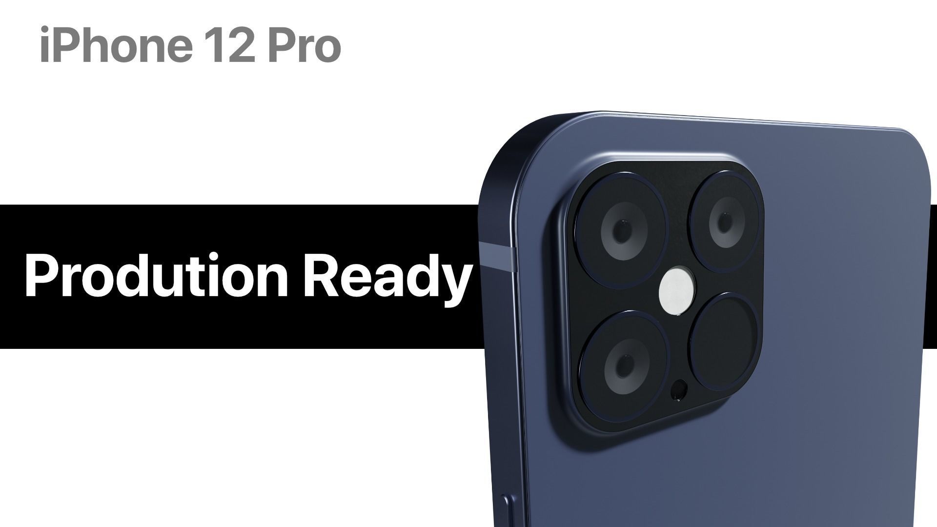 iPhone 12 Pro Max Midnight Blue 3D model | CGTrader