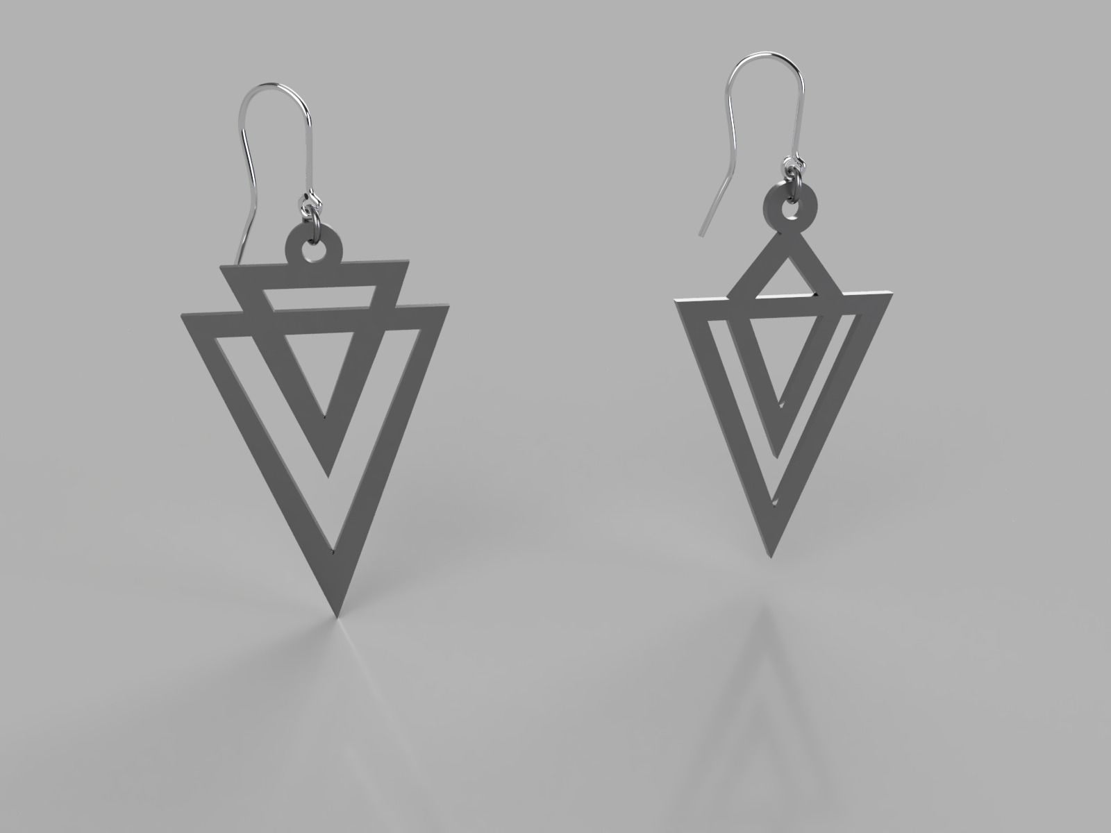 geometric shape earing pendant 3D model 3D printable | CGTrader
