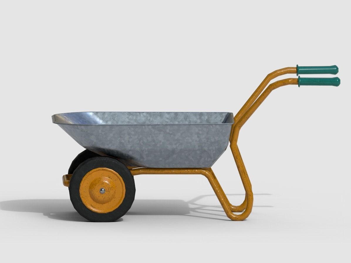 Industrial WheelBarrow free VR / AR / low-poly 3D model | CGTrader