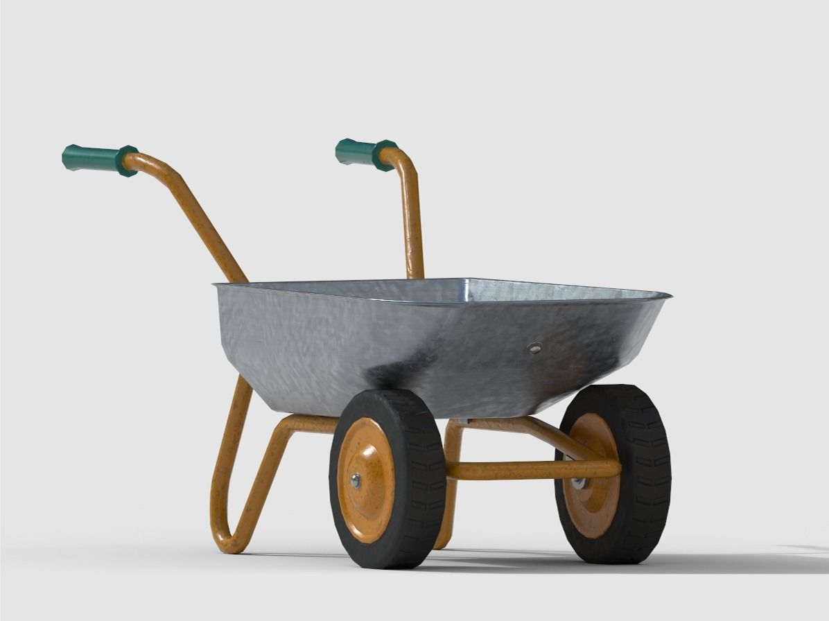 Industrial WheelBarrow free VR / AR / low-poly 3D model | CGTrader