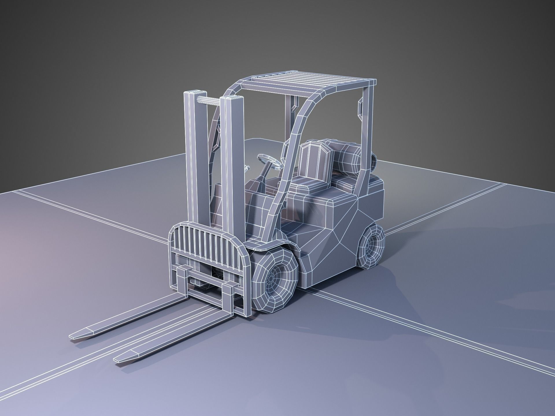 Low Poly Fork Lift free VR / AR / low-poly 3D model | CGTrader