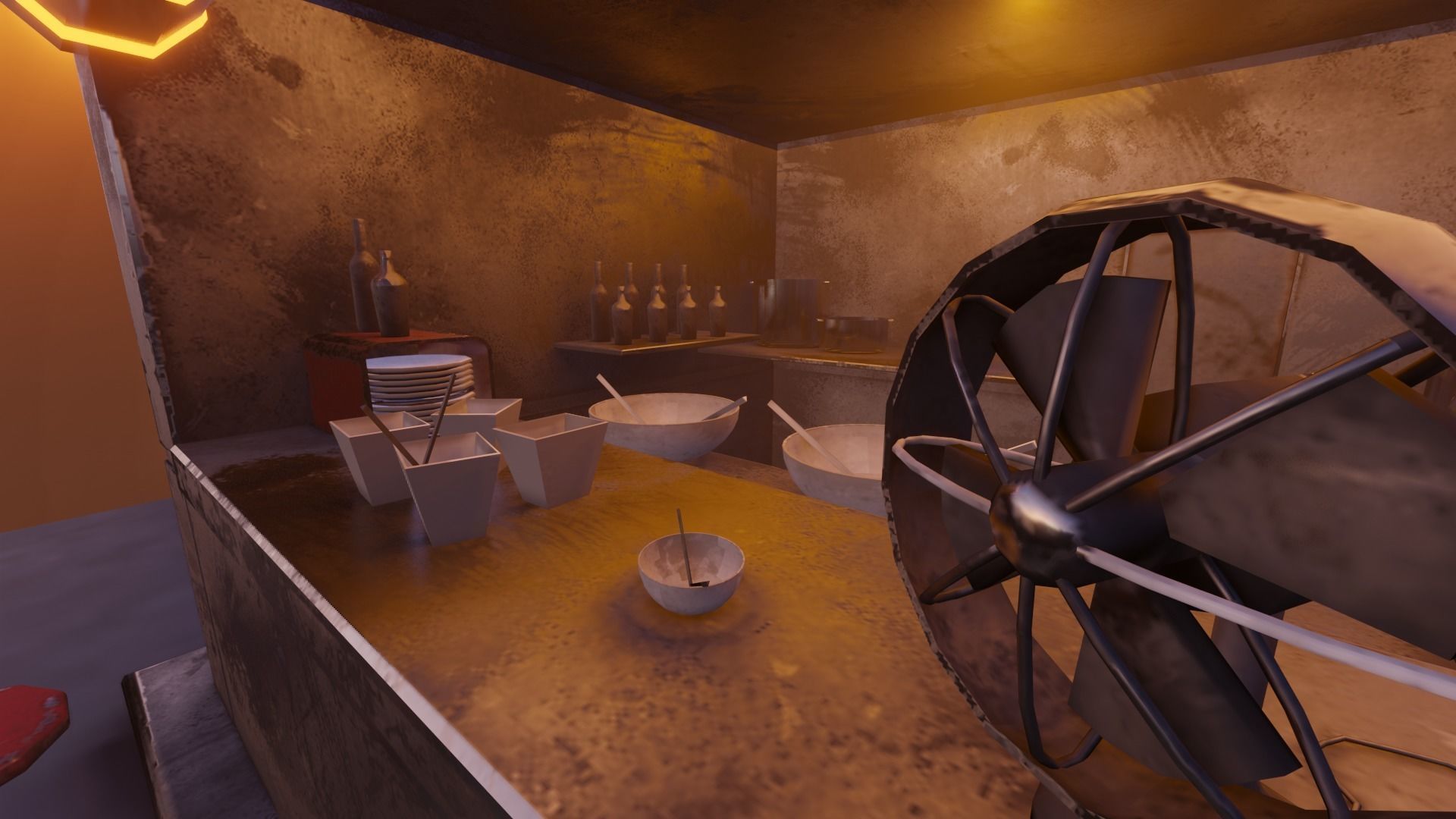 3D model Noodle Shop VR / AR / low-poly | CGTrader