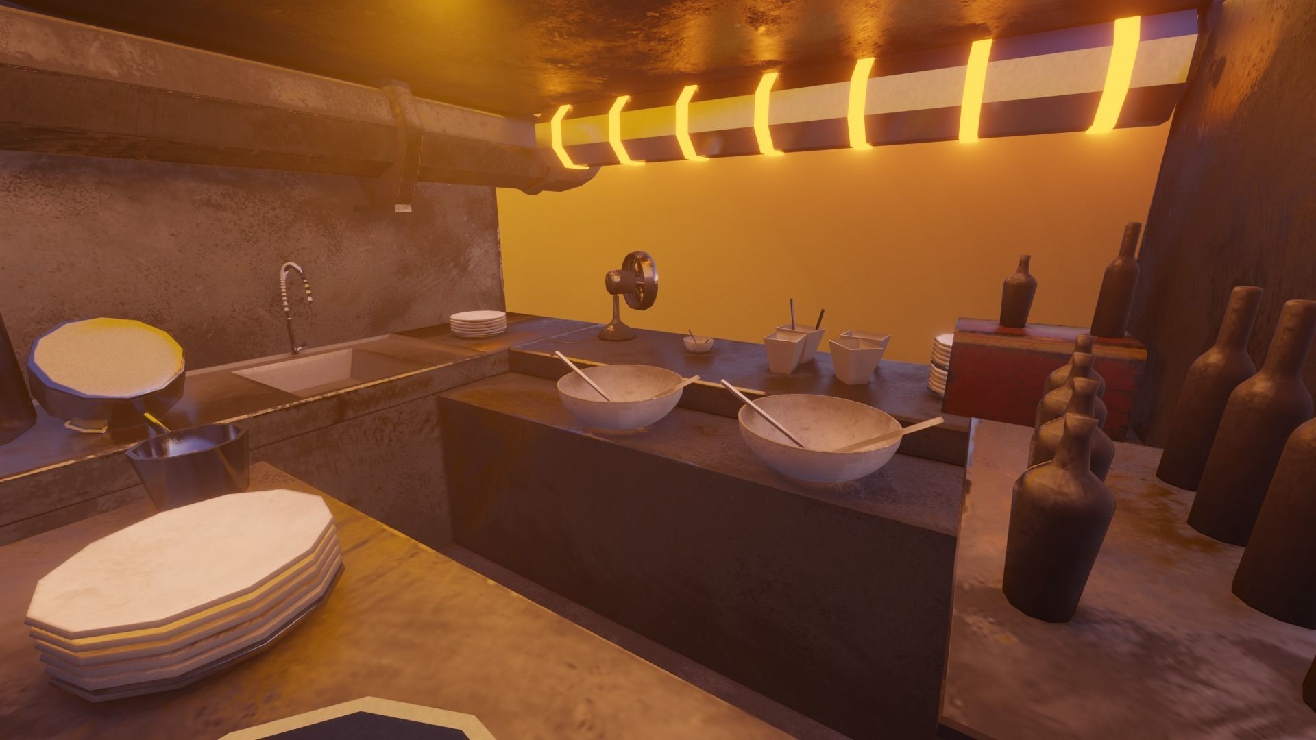 3D model Noodle Shop VR / AR / low-poly | CGTrader