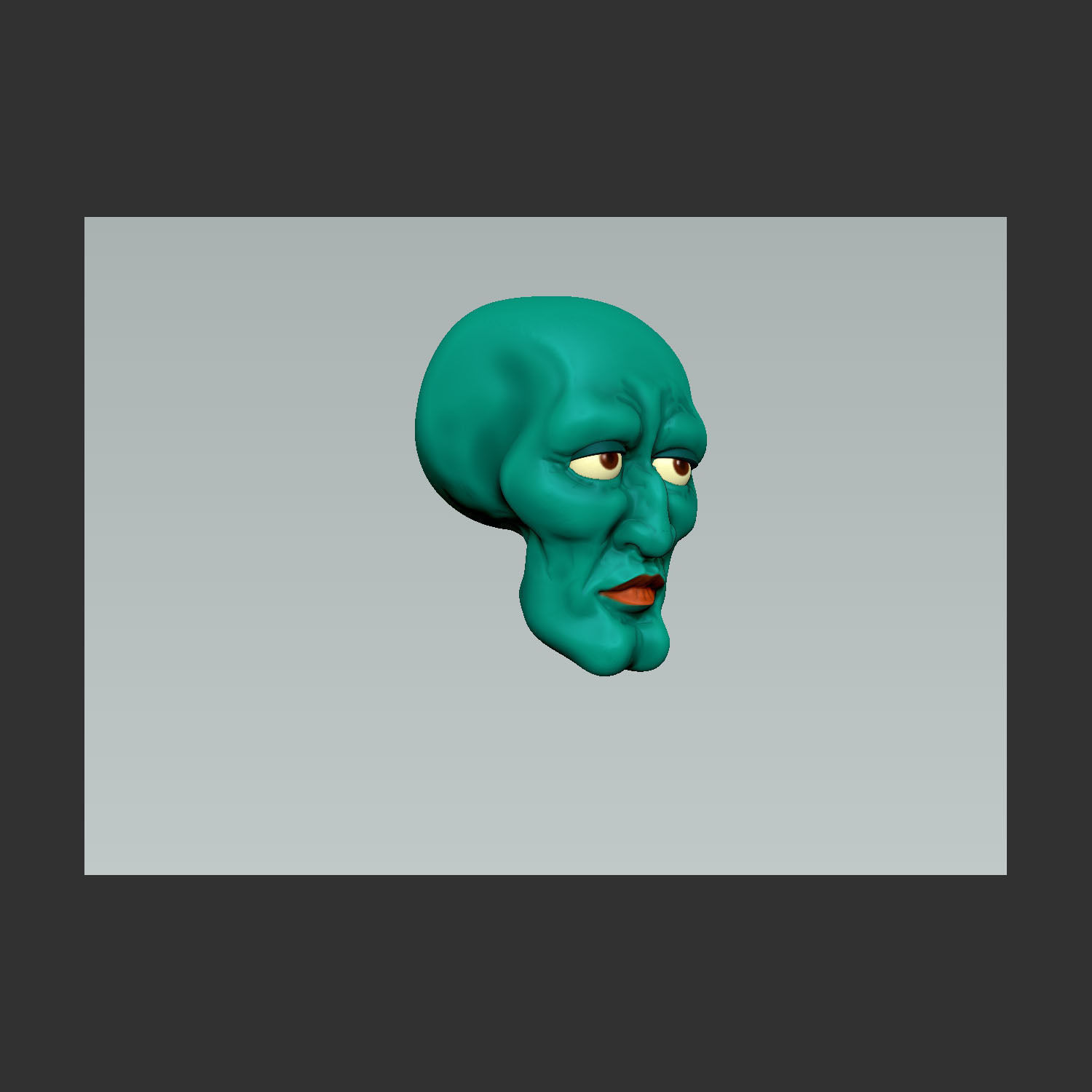 handsome squidward tentacle head model 3D model 3D printable | CGTrader