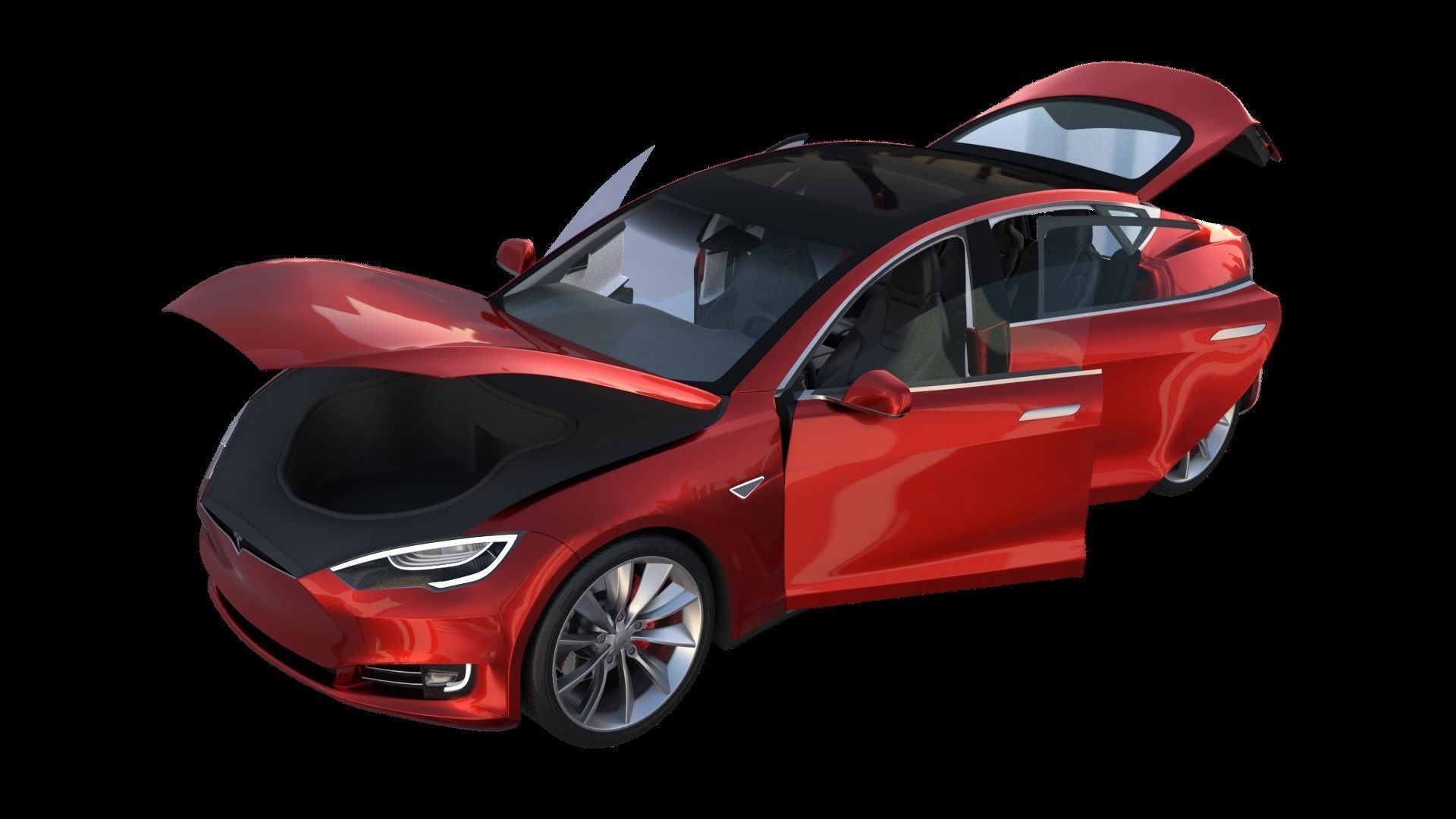 Full Tesla 2020 Vehicle Lineup with interiors 3D model | CGTrader