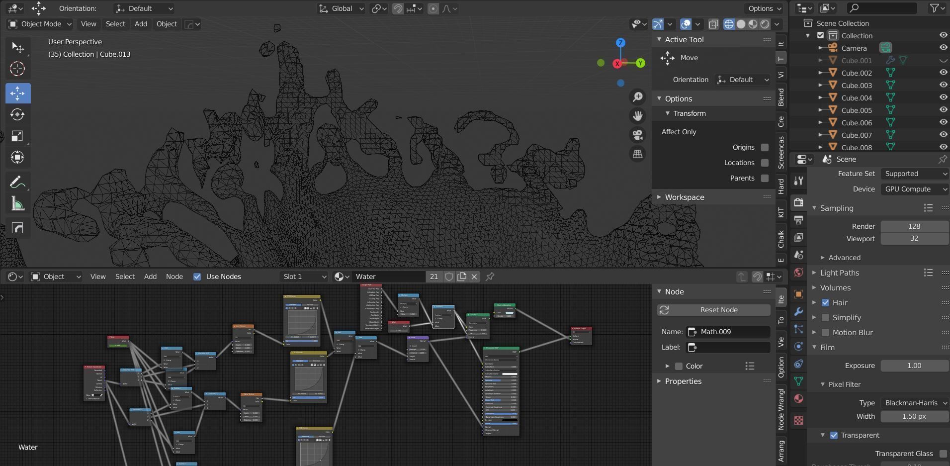 Water splash pack - blender - adobe dimension - png resources 3D model ...