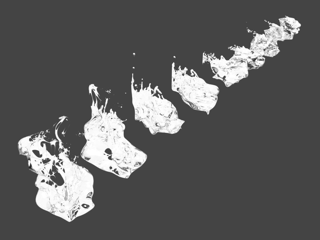 Water splash pack - blender - adobe dimension - png resources 3D model ...
