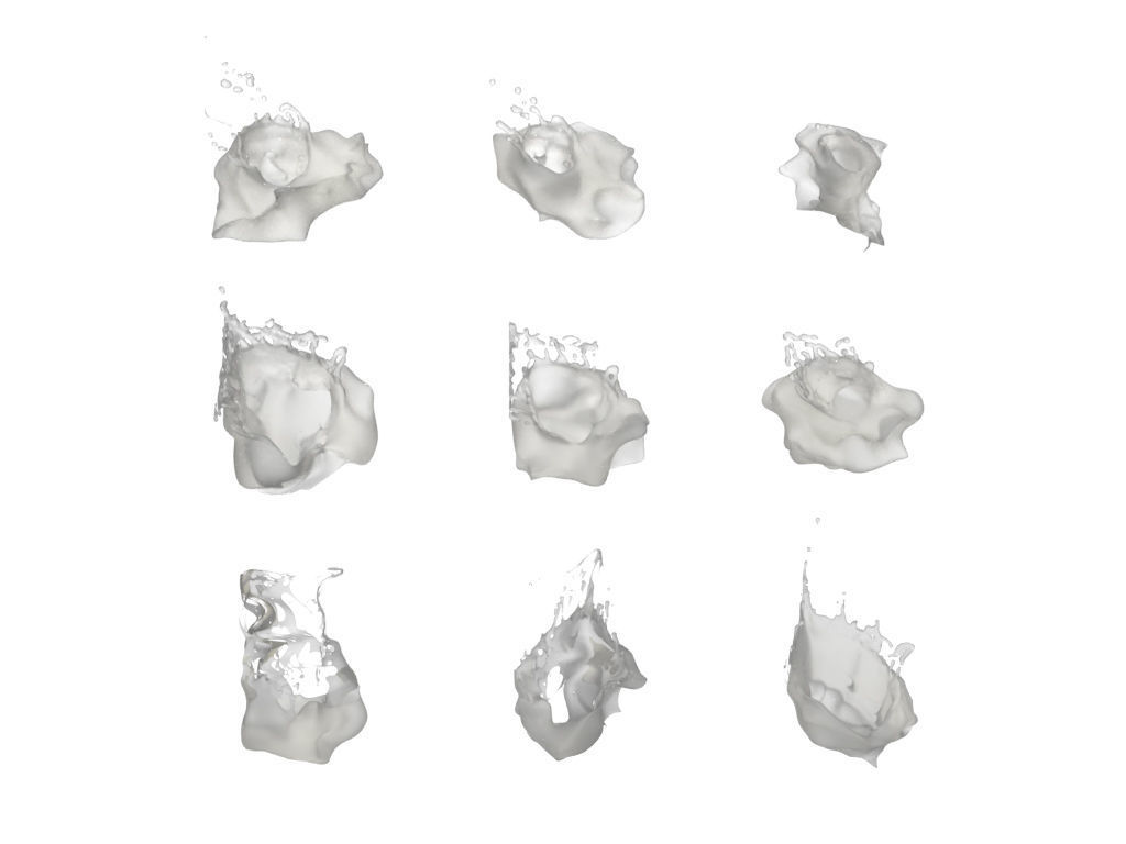 Water splash pack - blender - adobe dimension - png resources 3D model ...