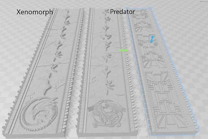 AVP Diorama Element Wall Panels 3D model 3D printable | CGTrader