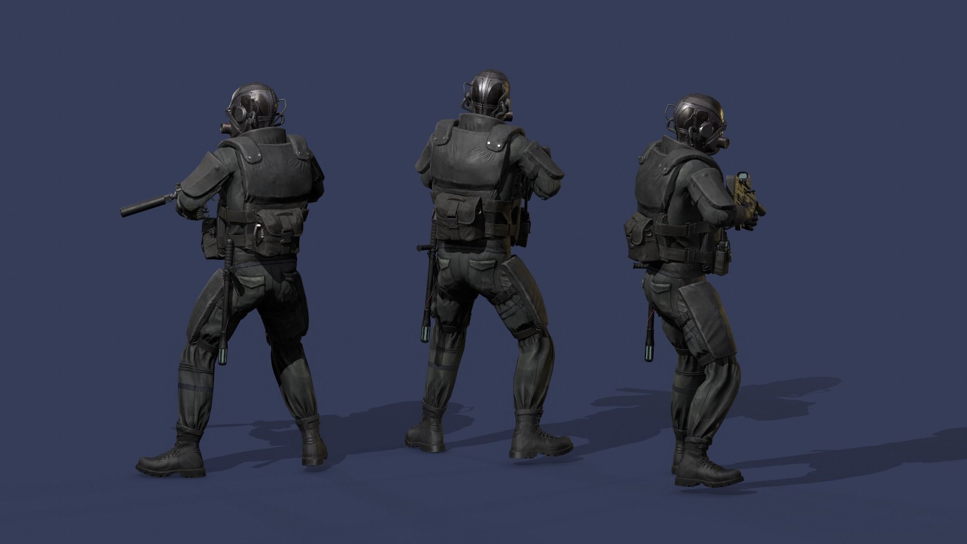 3D model Special forces skifi soldier - skin 3 VR / AR / low-poly ...