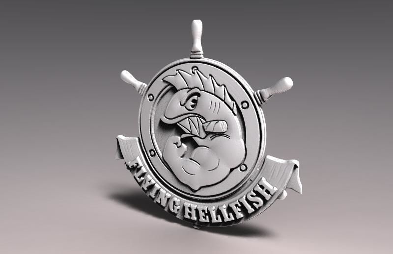 The Simpsons flying hellfish CNC 3D model 3D printable | CGTrader