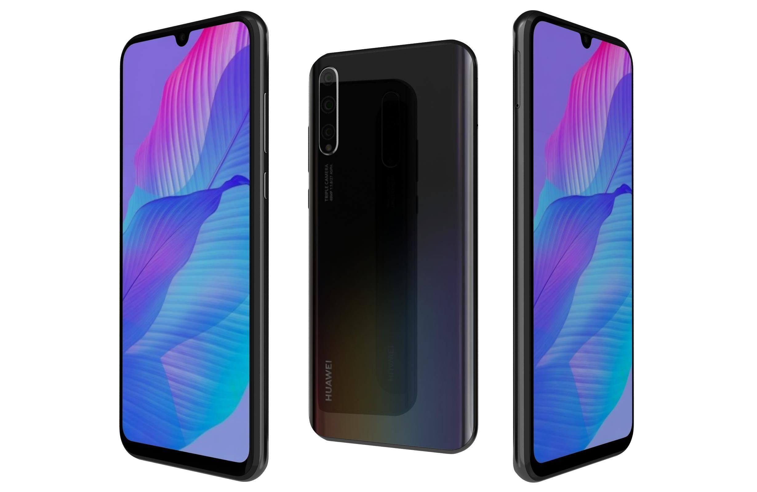 Huawei Y8p Midnight Black 3D model | CGTrader