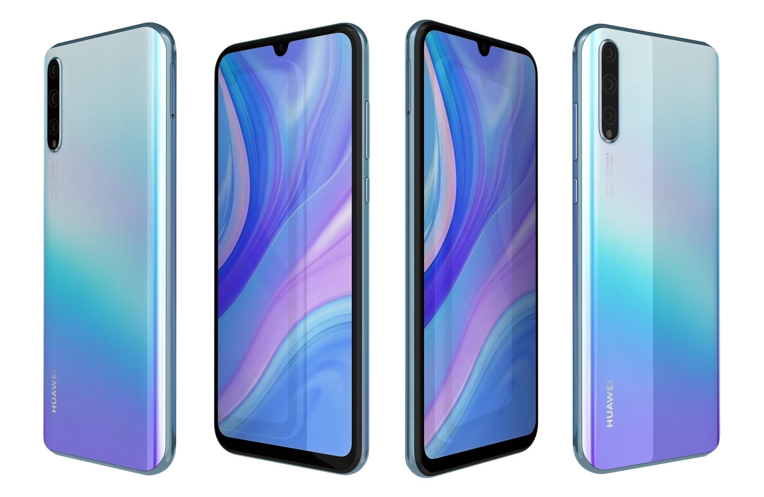 Huawei Y8p Breathing Crystal And Midnight Black 3D model | CGTrader