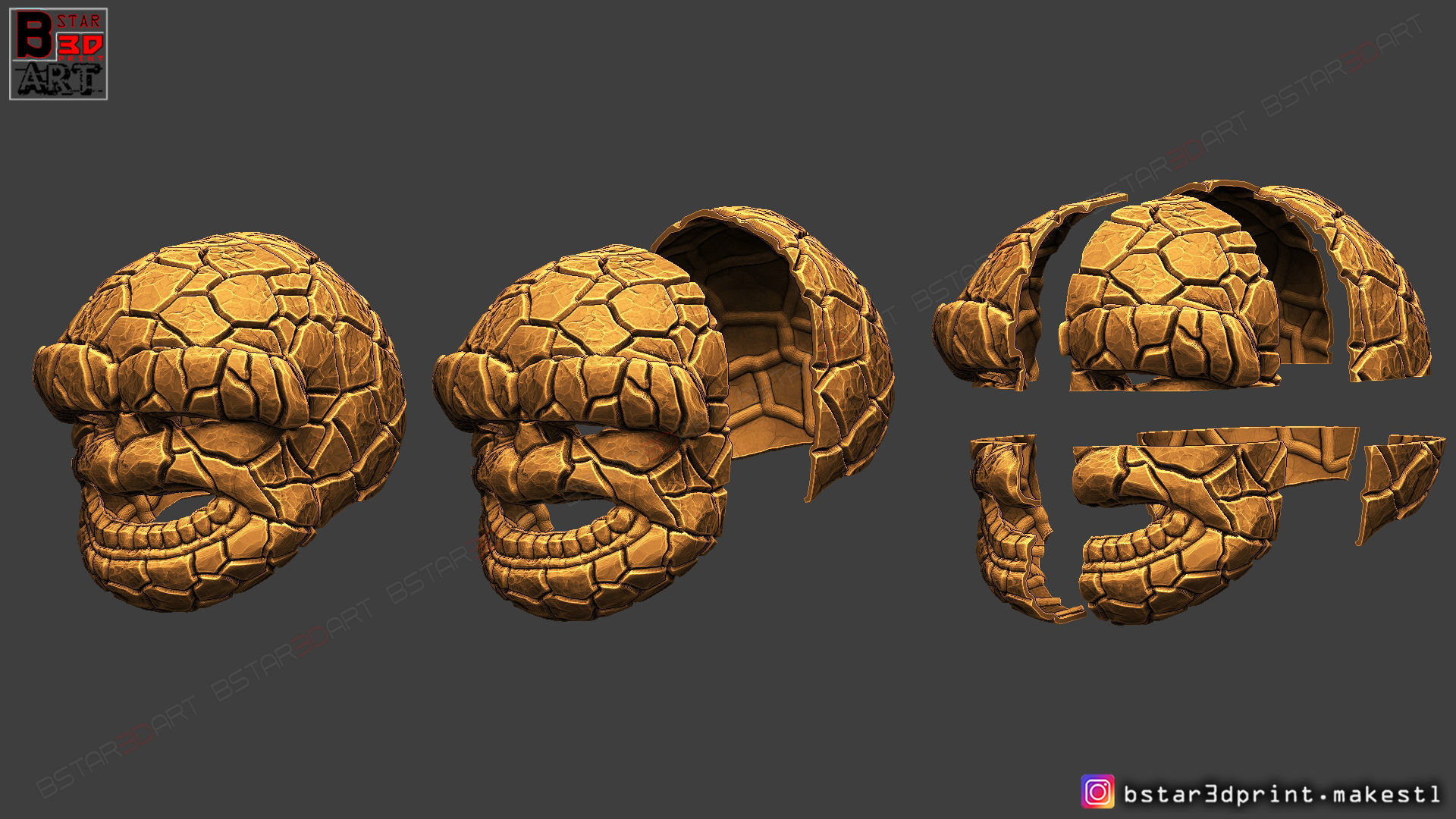 The Thing Mask - Fantastic Four - Marvel Hemet 3D model 3D printable ...