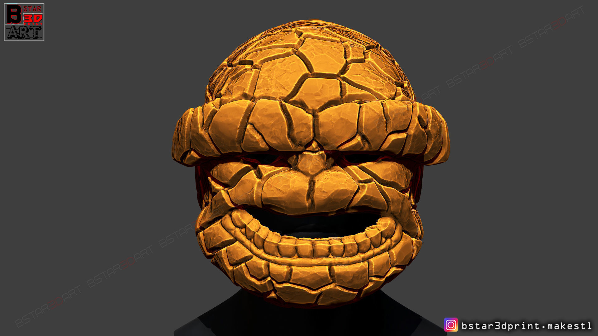 The Thing Mask - Fantastic Four - Marvel Hemet 3D model 3D printable ...