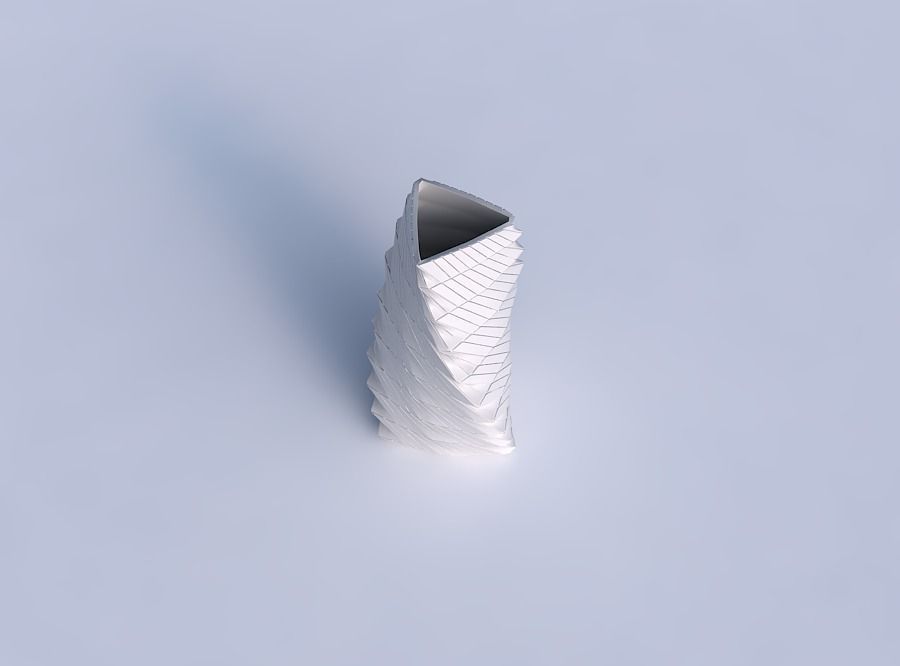 Vase twist triangle with twisted grid plates 3D model 3D printable ...