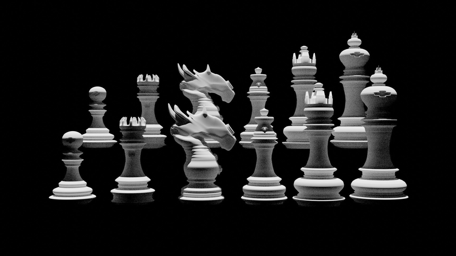 Chess Pieces 3D model | CGTrader