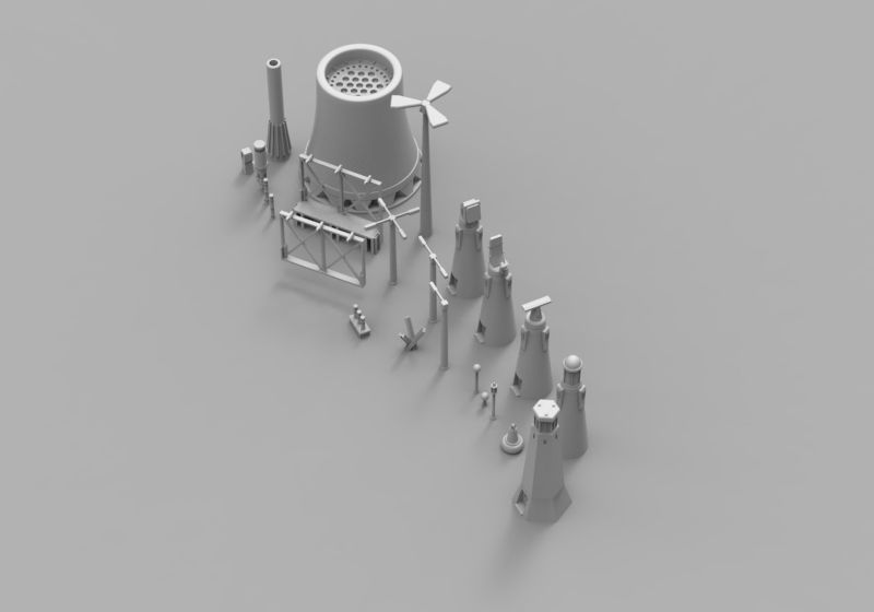 Infrastructure and Objectives Pack 04 3D model 3D printable | CGTrader