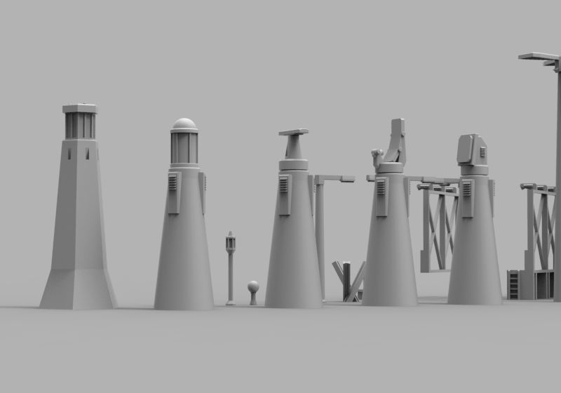 Infrastructure and Objectives Pack 04 3D model 3D printable | CGTrader